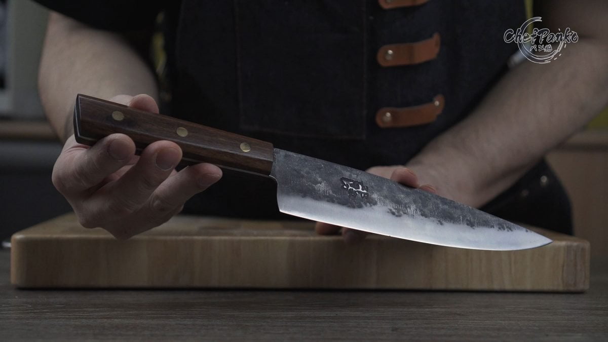 $8 Cheap Kitchen Knife vs. Expensive kitchen knife $250 - Kiwi Brand ...