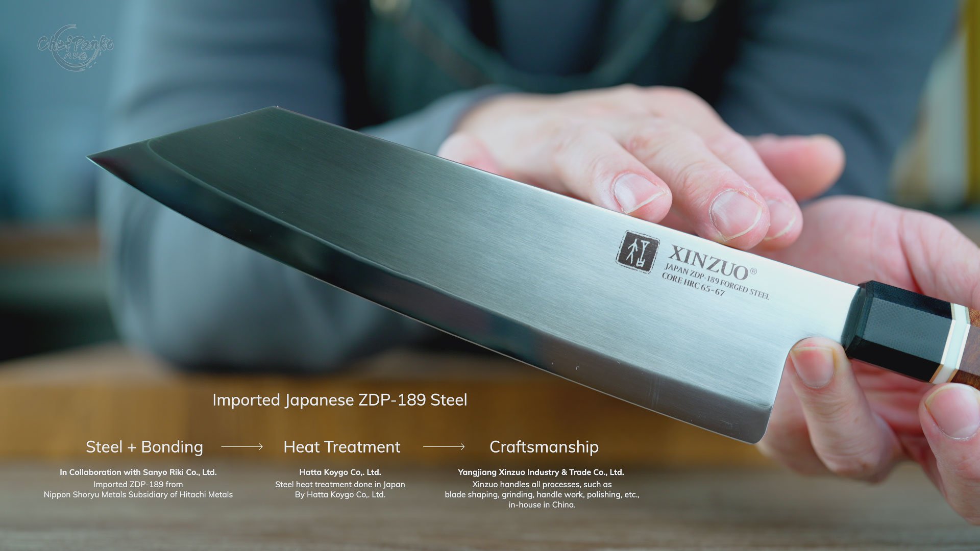 Xinzuo Zhen Series Chef's Knife with Japanese ZDP-189 Review - ChefPanko
